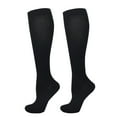 Black Mens Compression Sports Socks For Running And Fitness Solid ...