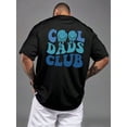 Black Mens Cool Dads Club Graphic Print Short Sleeve T-Shirt, Casual ...