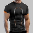 Black Mens Crewneck T Shirts Work Out Gym Running Tee Tops for Mens ...