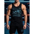 Black Mens Racing Blueprint Graphic Tank Top – Casual Cotton Muscle ...