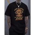 Black Mens Religious Christian T-Shirt With Fist And Crown Of Thorns ...