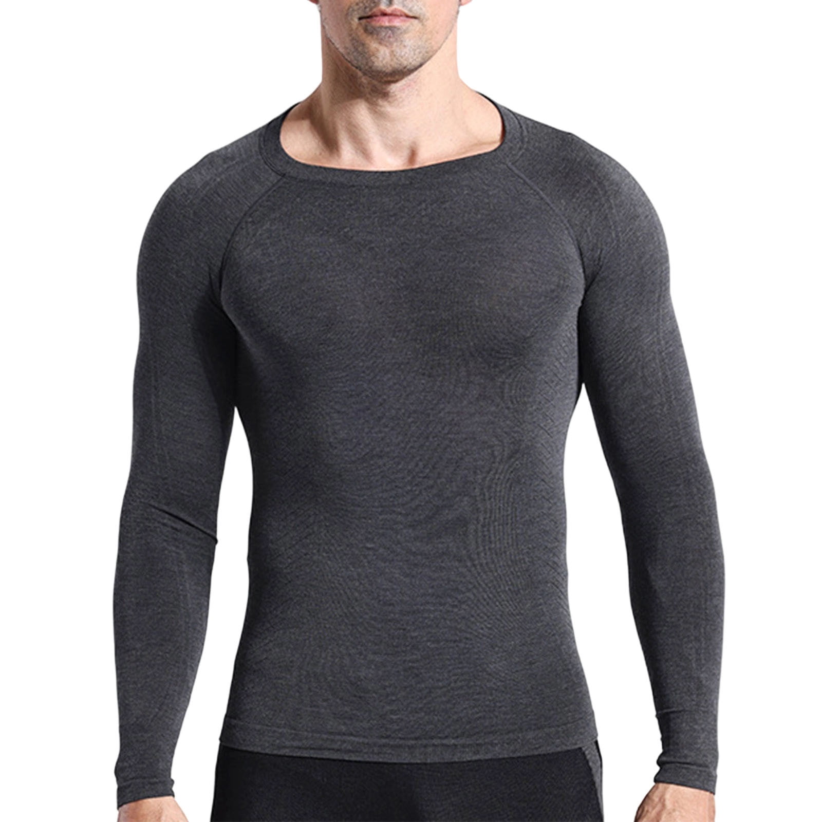 Black Mens Track Athletic Jogger T Shirts Long Sleeve Tops Tee for Mens ...