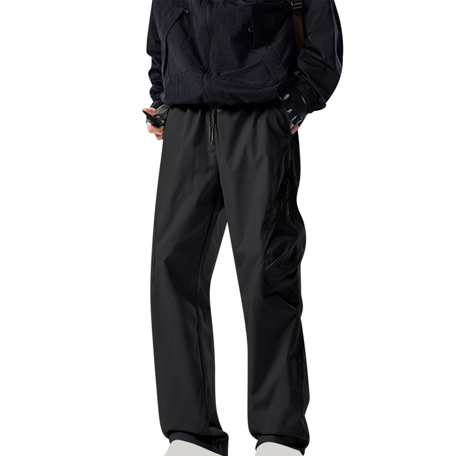 Black Mens Trousers Pants for Mens Work Cargo Work Out Athletic Hiking Lounge Jogger Going Out ...