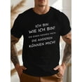 Black Mens Unisex Loose-Fit Cotton T-Shirt With German Text Graphic ...
