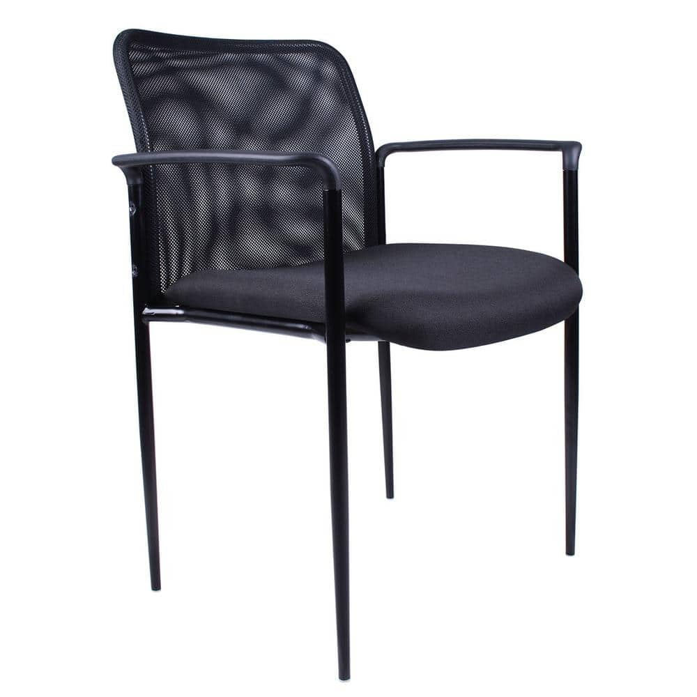 Black Mesh Guest Chair Steel Frame - Walmart.com