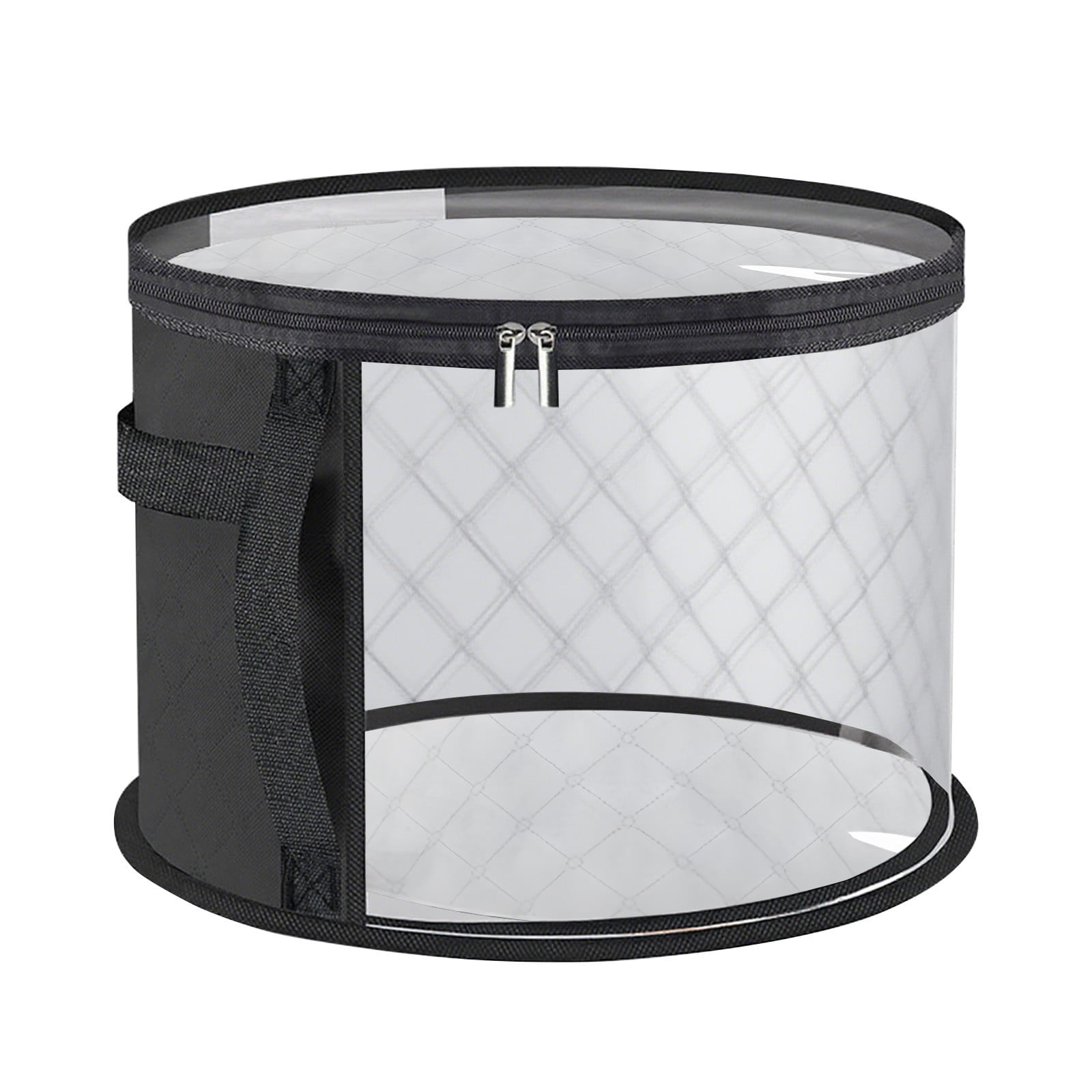 Black Mesh Hat Storage Bag With Transparent Window And Handles For ...