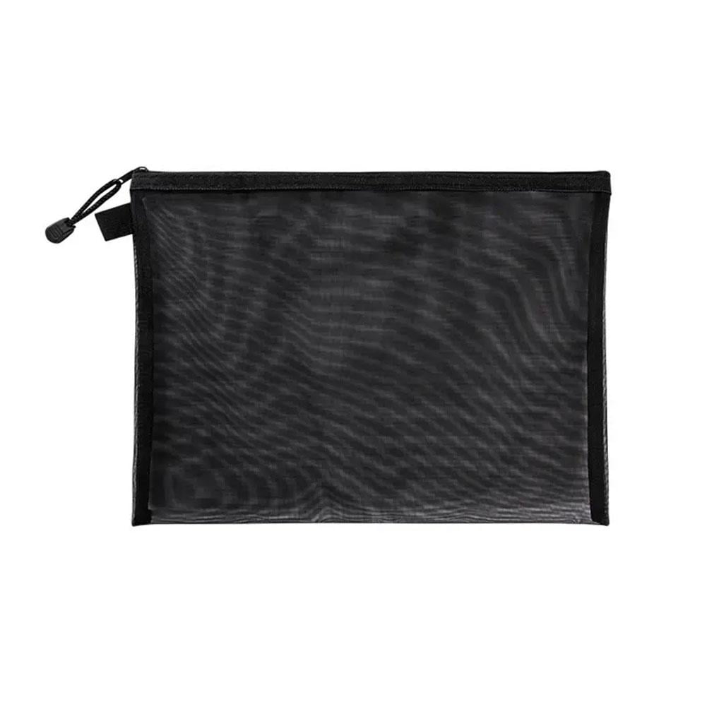 Black Mesh Makeup Bag Cosmetic Pouch Travel Makeup Organizer Storage ...