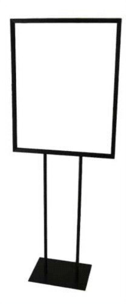 Black Metal 2 Pole Twin Pole Floor Standing Bulletin Holder Poster Sign ...