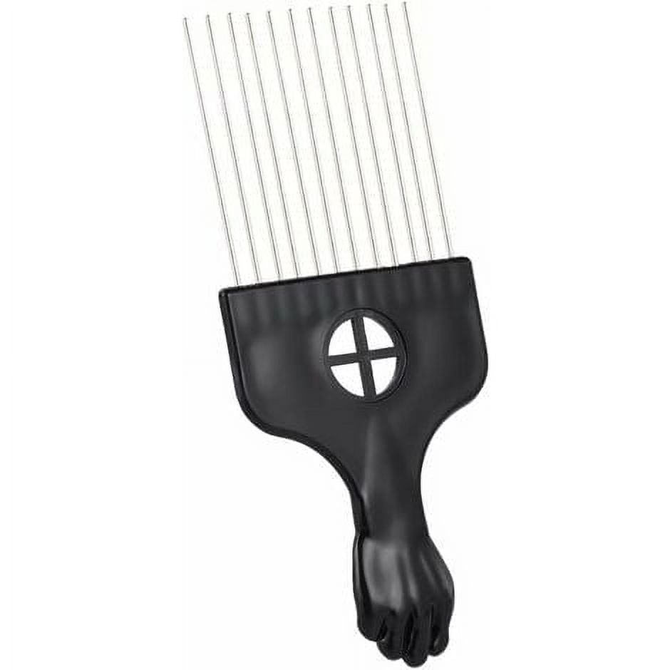 Black Metal Afro Comb, Afro ir Style Comb Curly ir Black Costume Steel ...