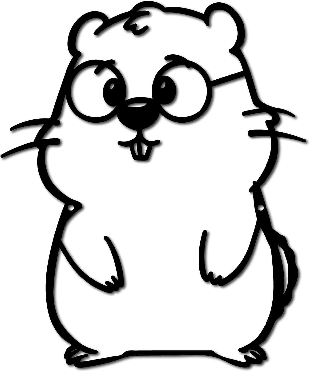 Black Metal Animal Wall Decor Groundhog Day Sign Black Iron Rustic ...