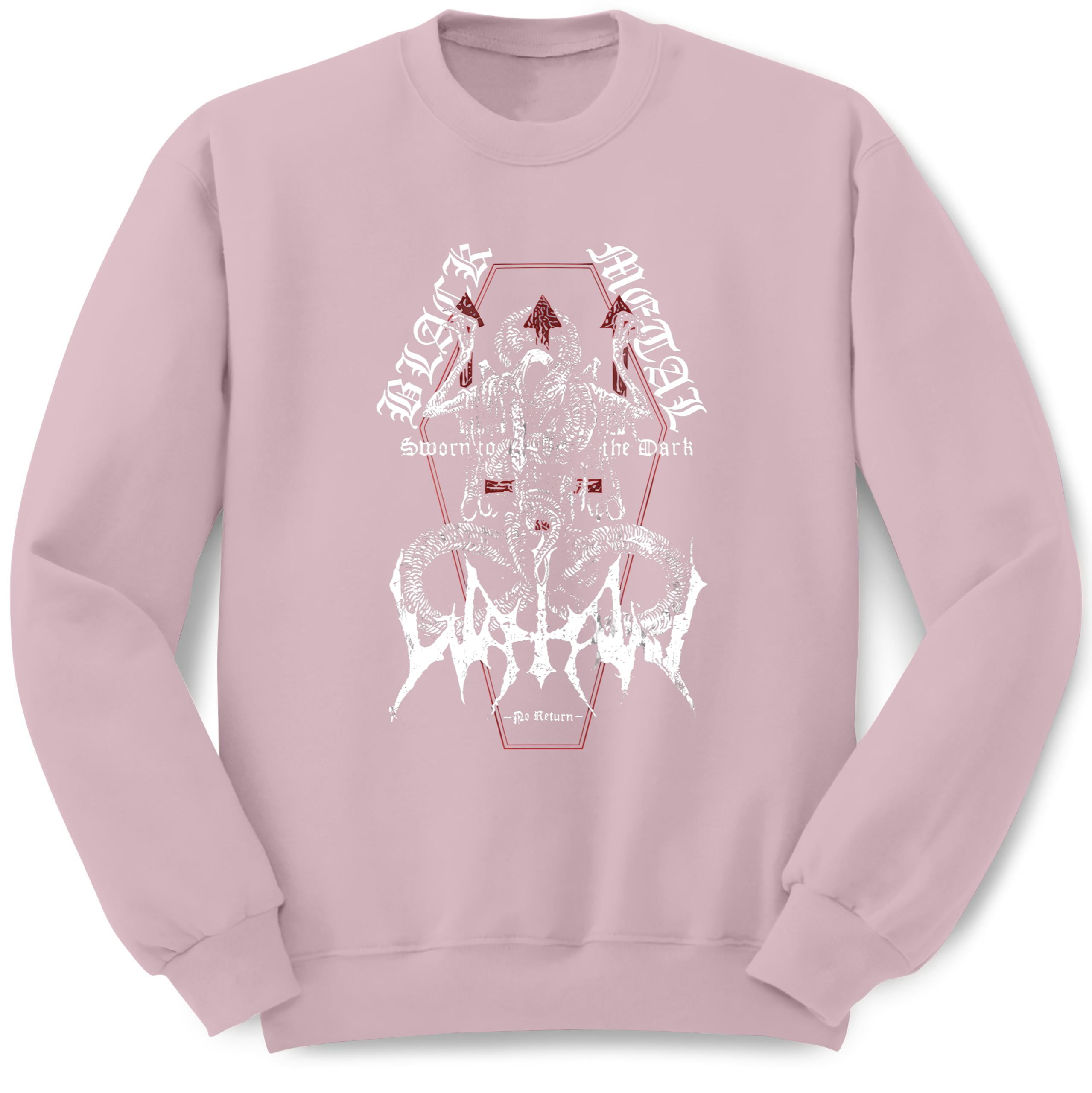 Black Metal Band Sworn Coffin Graphic Sweatshirt - Walmart.com