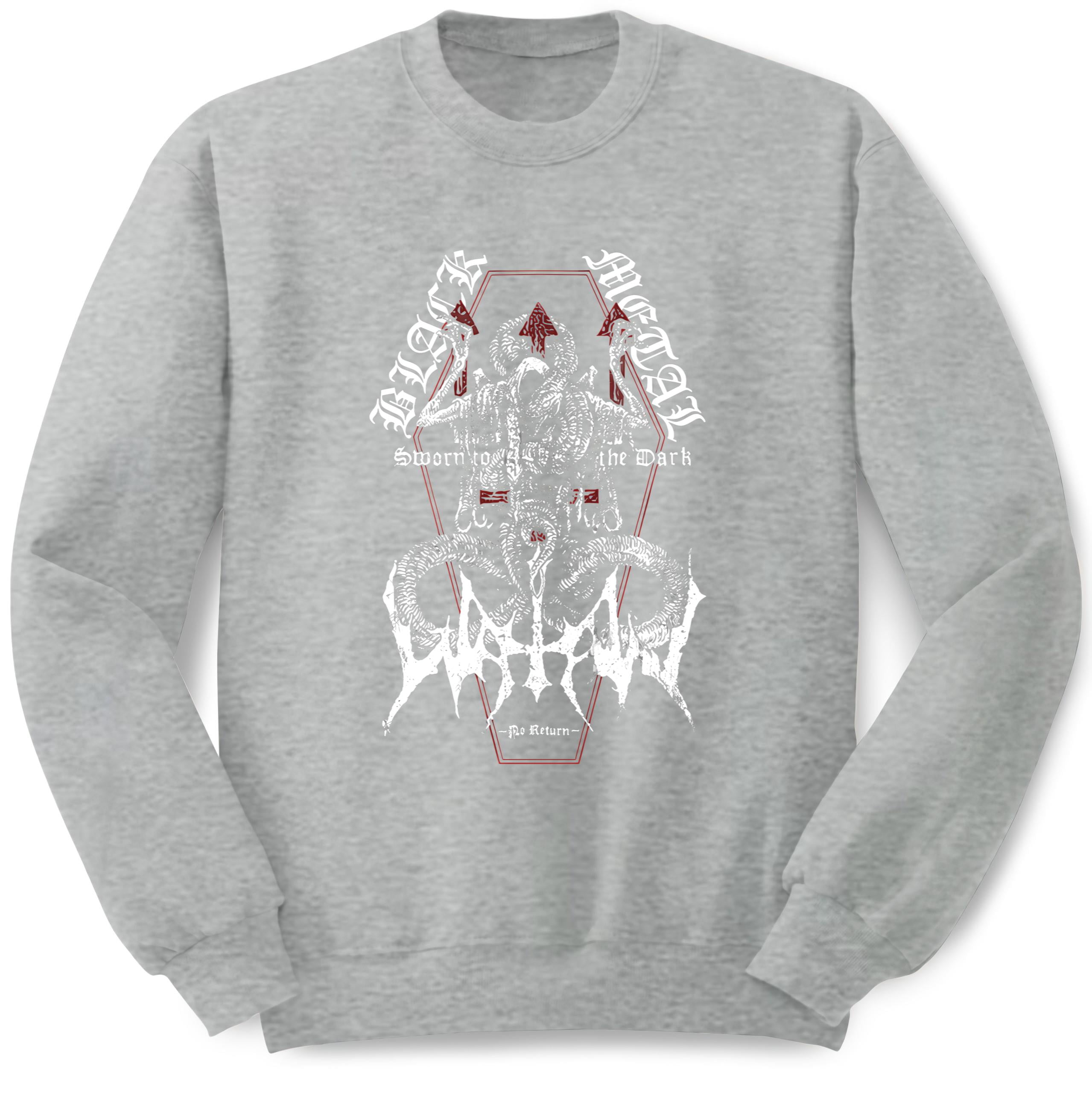 Black Metal Band Sworn Coffin Graphic Sweatshirt - Walmart.com
