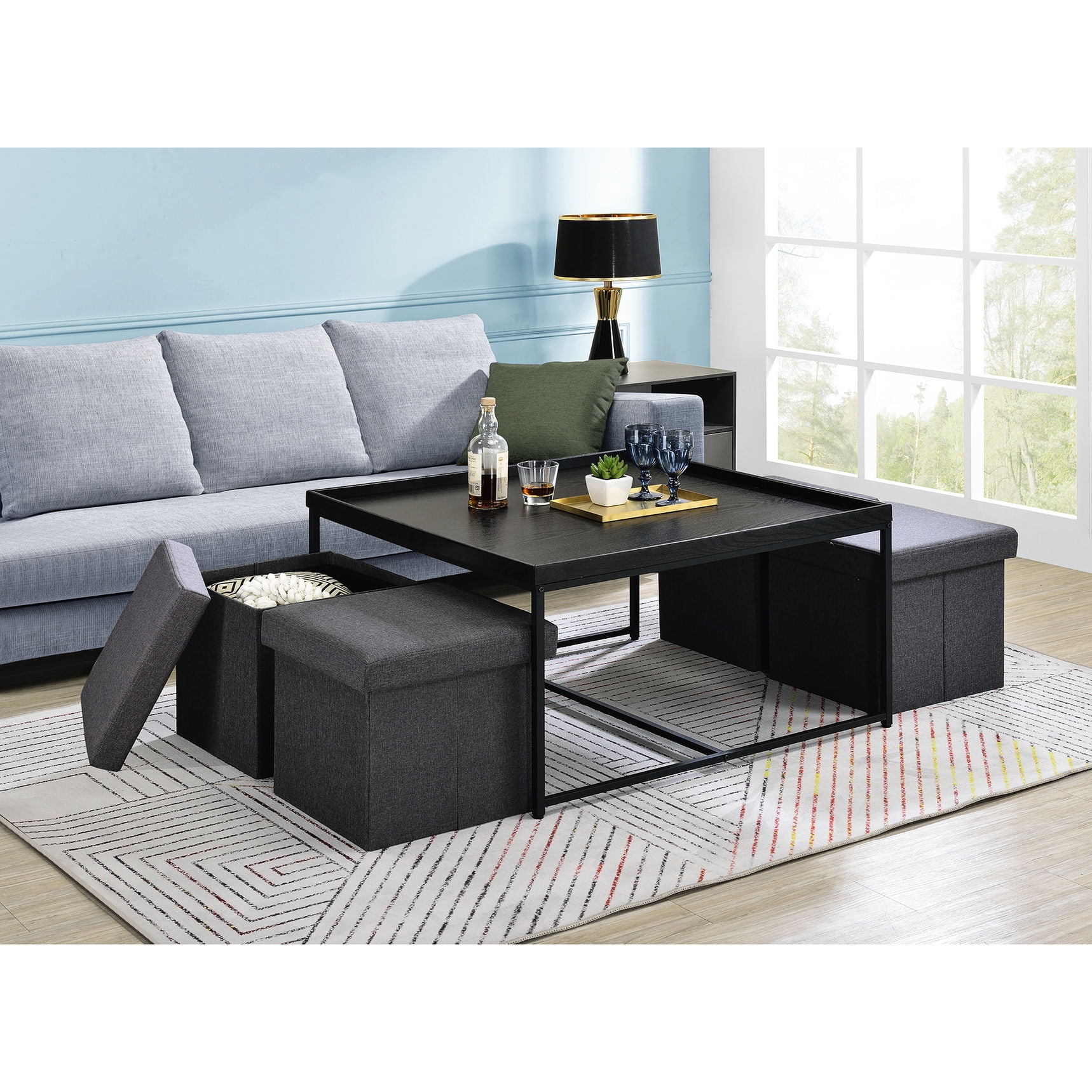 Black Metal Base for Stability - Support Your Table Set with a Strong ...