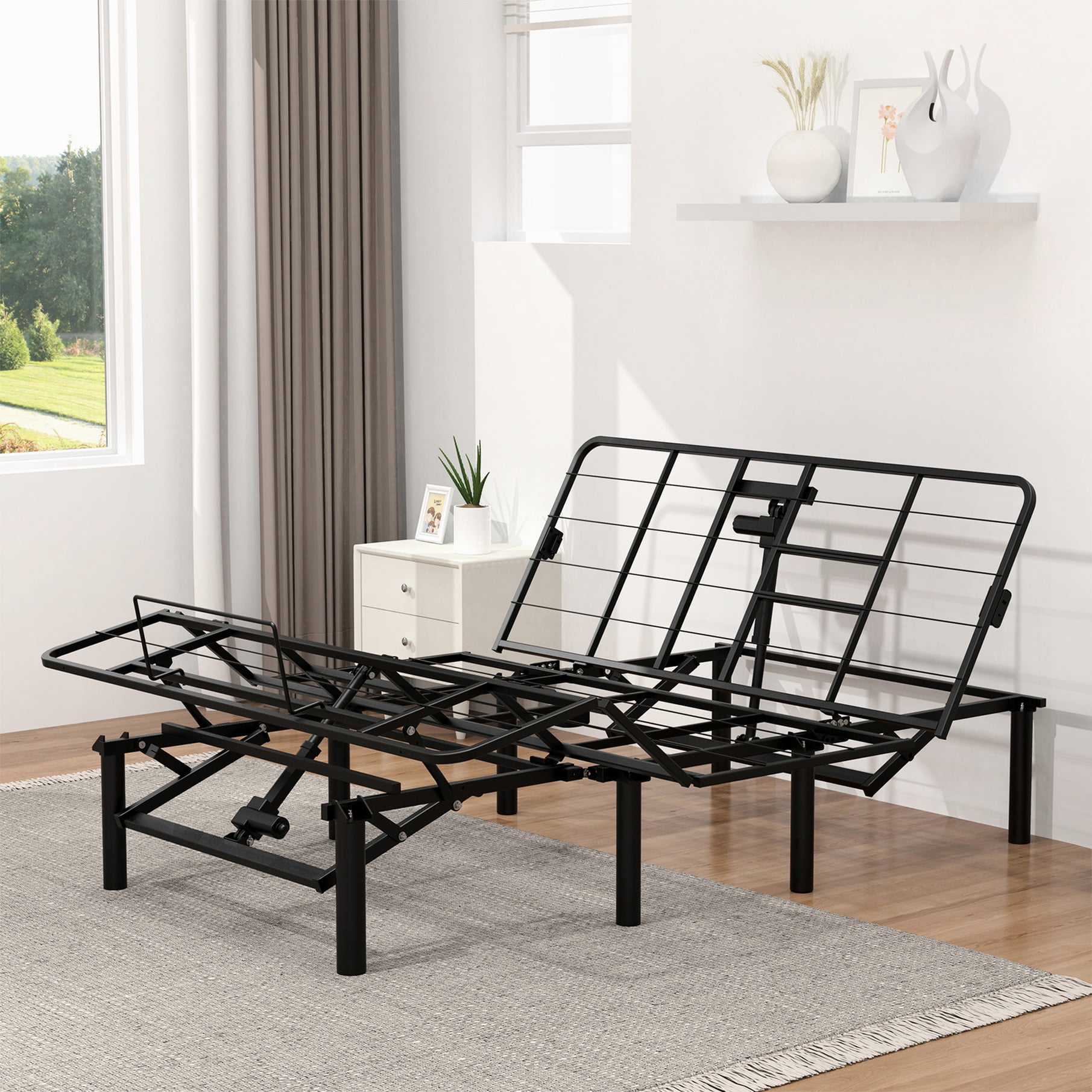 Black Metal Bed Base - Easy to Carry & Install - Bedroom Setup ...