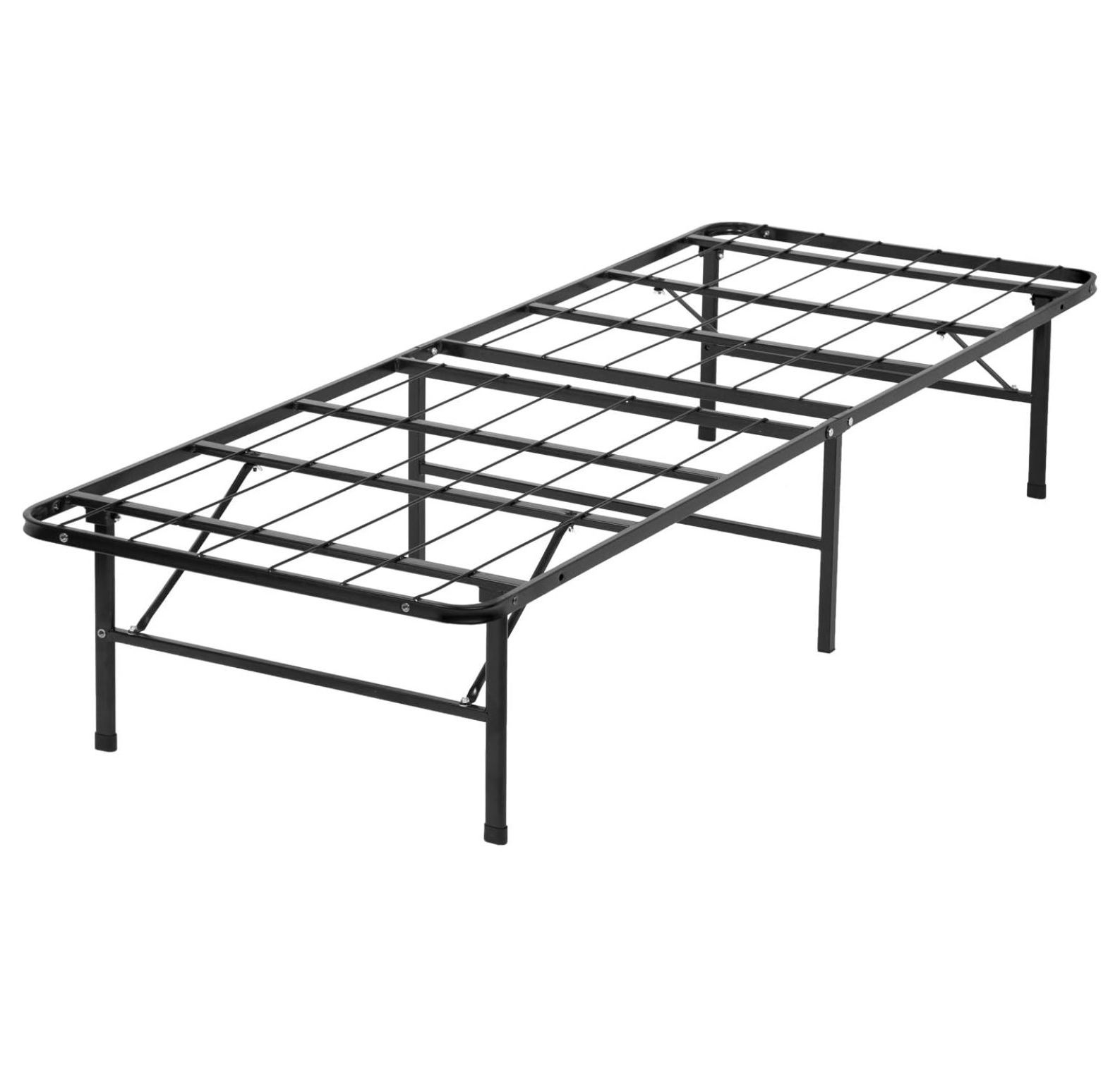 Black Metal Bed Frame Platform Twin Size 14 Inch Heavy Duty Steel Box ...