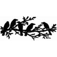 Black Metal Bird Wall Decor Black Wall Sculpture Iron Branch Leaf ...