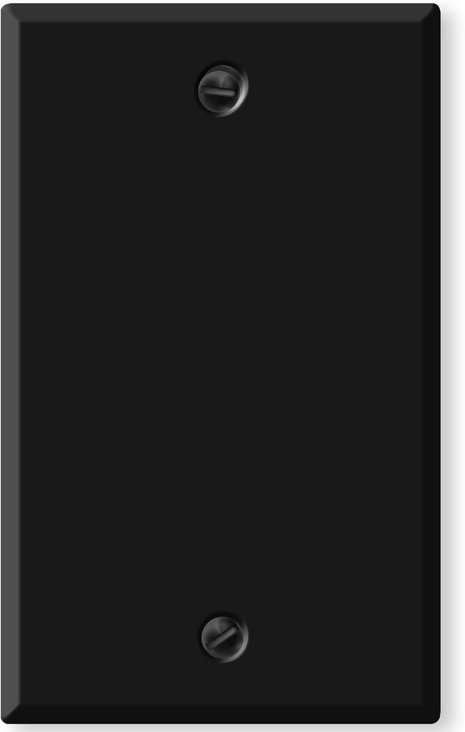 Black Metal Blank Wall Plate, Black Outlet Cover, 1-Gang Standard Size ...