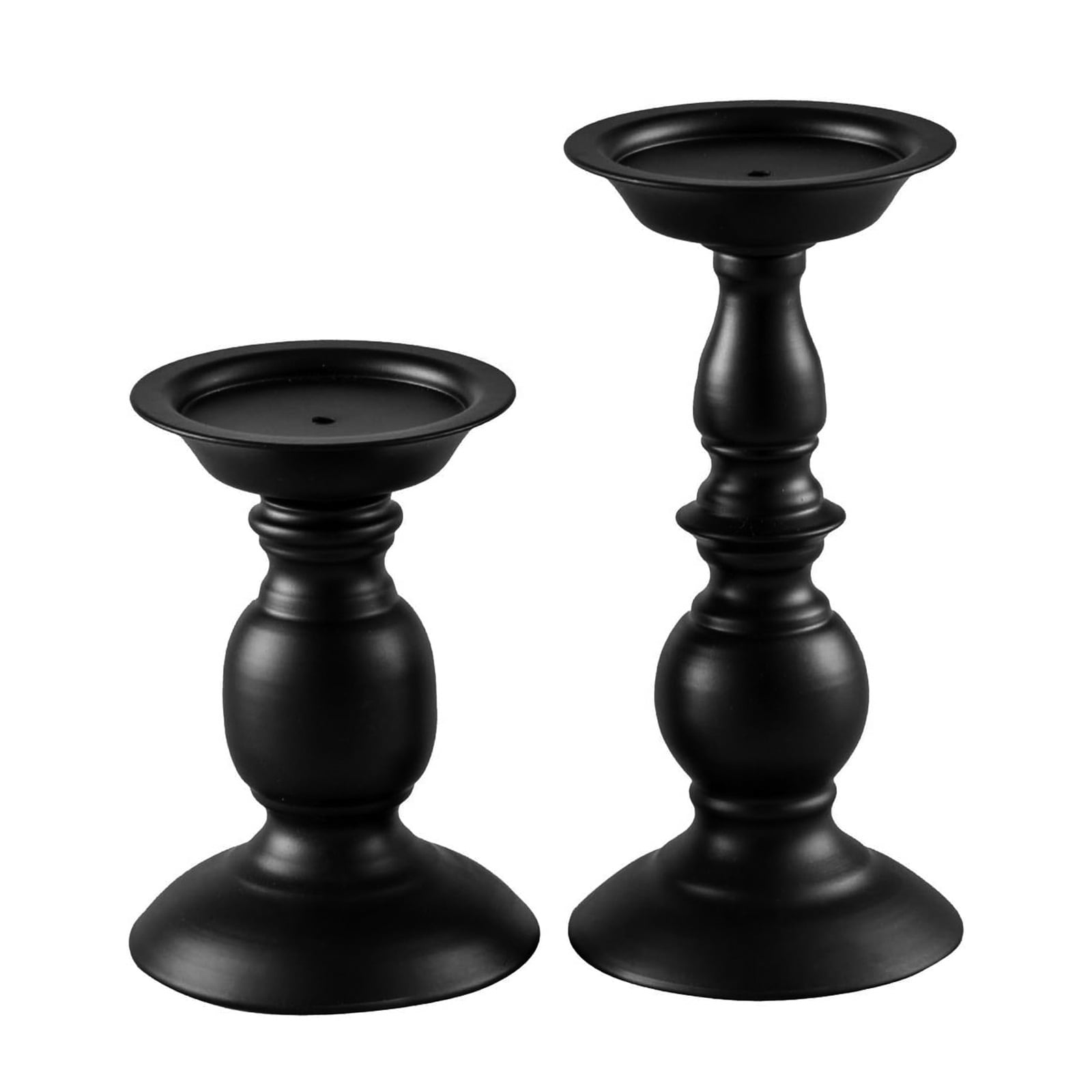 Black Metal Candle Holders for Pillar Candles Halloween Decorations ...