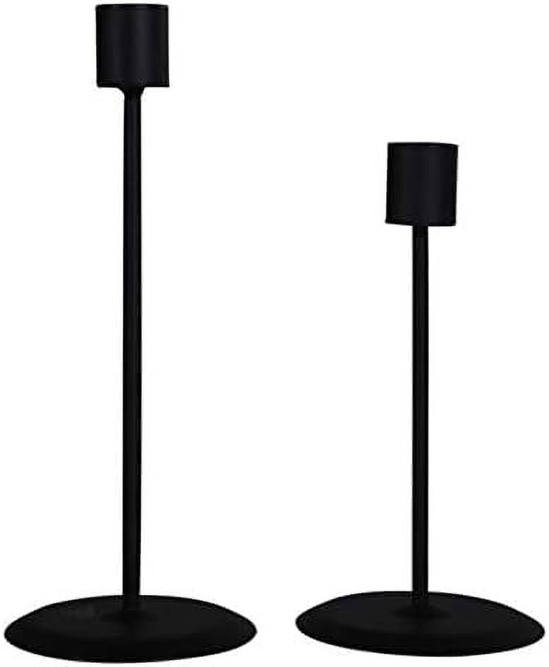 Black Metal Candlesticks Holder for Taper Candles Table Romantic Candle ...