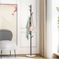 Black Metal Coat Rack, Freestanding with Hooks, Entryway Coat Rack ...