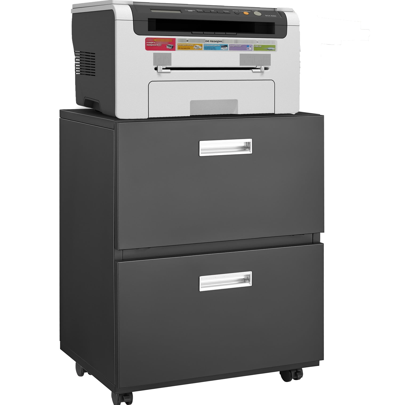 Black Metal Copier Cabinet on Wheels / In Office Spaces / Aluminum ...