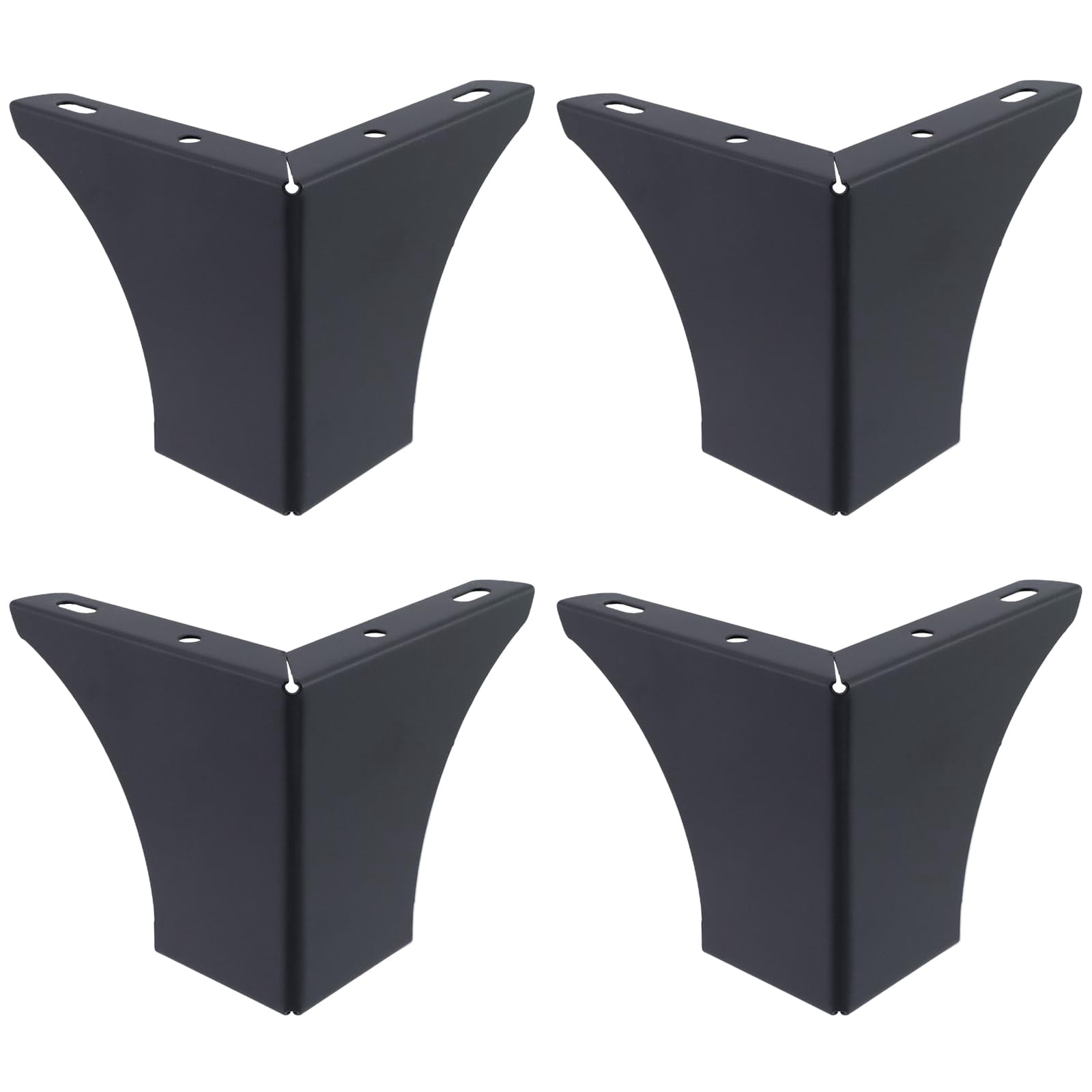 Black Metal Corner Furniture Legs 4 Inch Height For Sofa Coffee Table ...