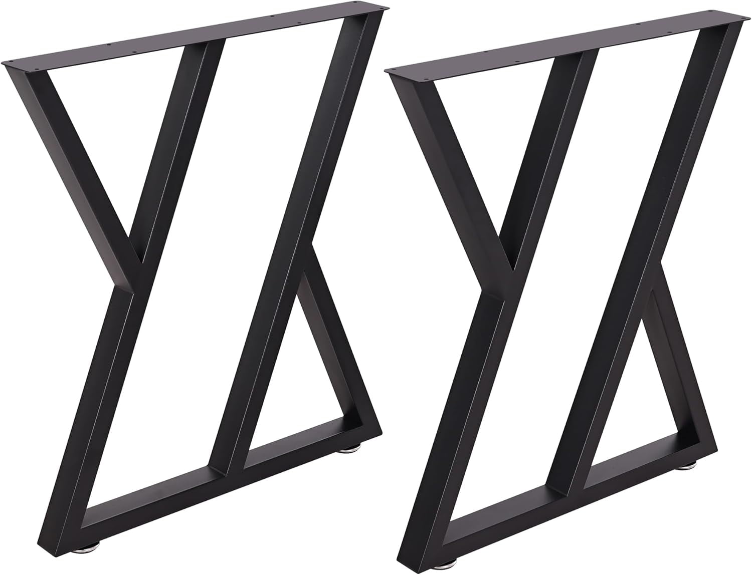 Black Metal Dining Table Legs 28 Inch Height 24 Inch Wide Set of 2 ...