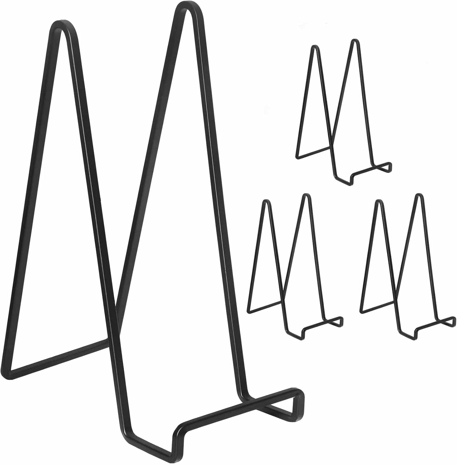 Black Metal Display Stands Square Plate Holder Display Stand Frame ...