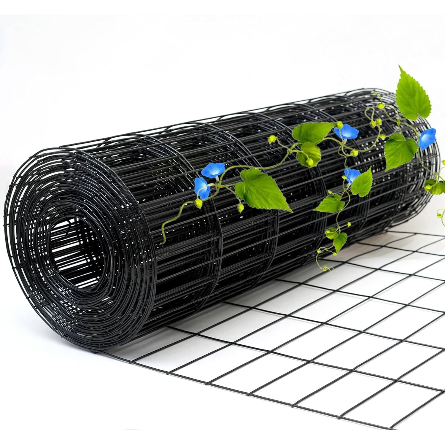 Black Metal Garden Fence, 60inch(H) x 50ft(L), 2 inch x 4 inch,12.5GA 2 ...