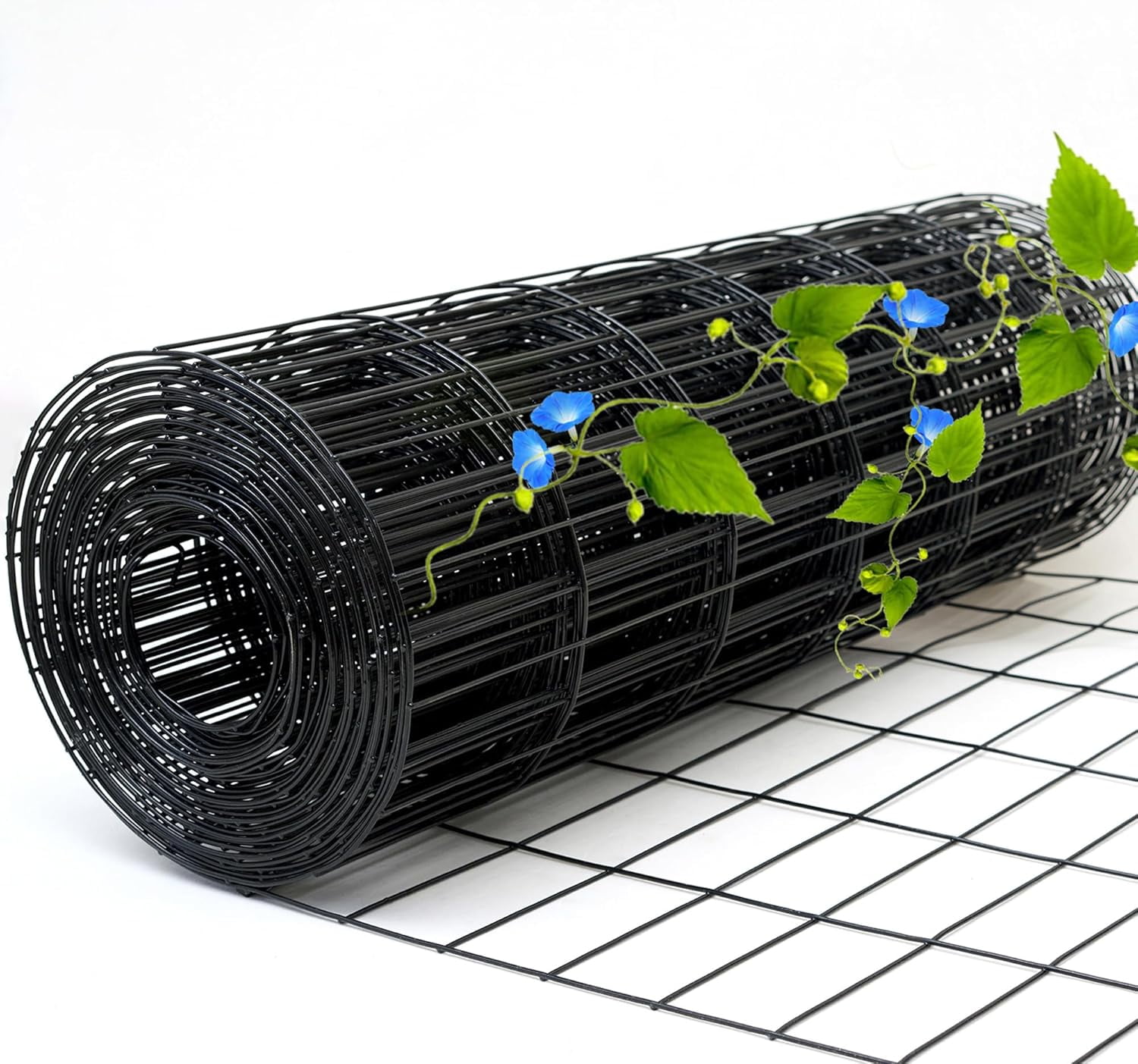 Black Metal Garden Fence, 72inch(H) x 100ft(L), 2 inch x 3 inch,14GA 2 ...