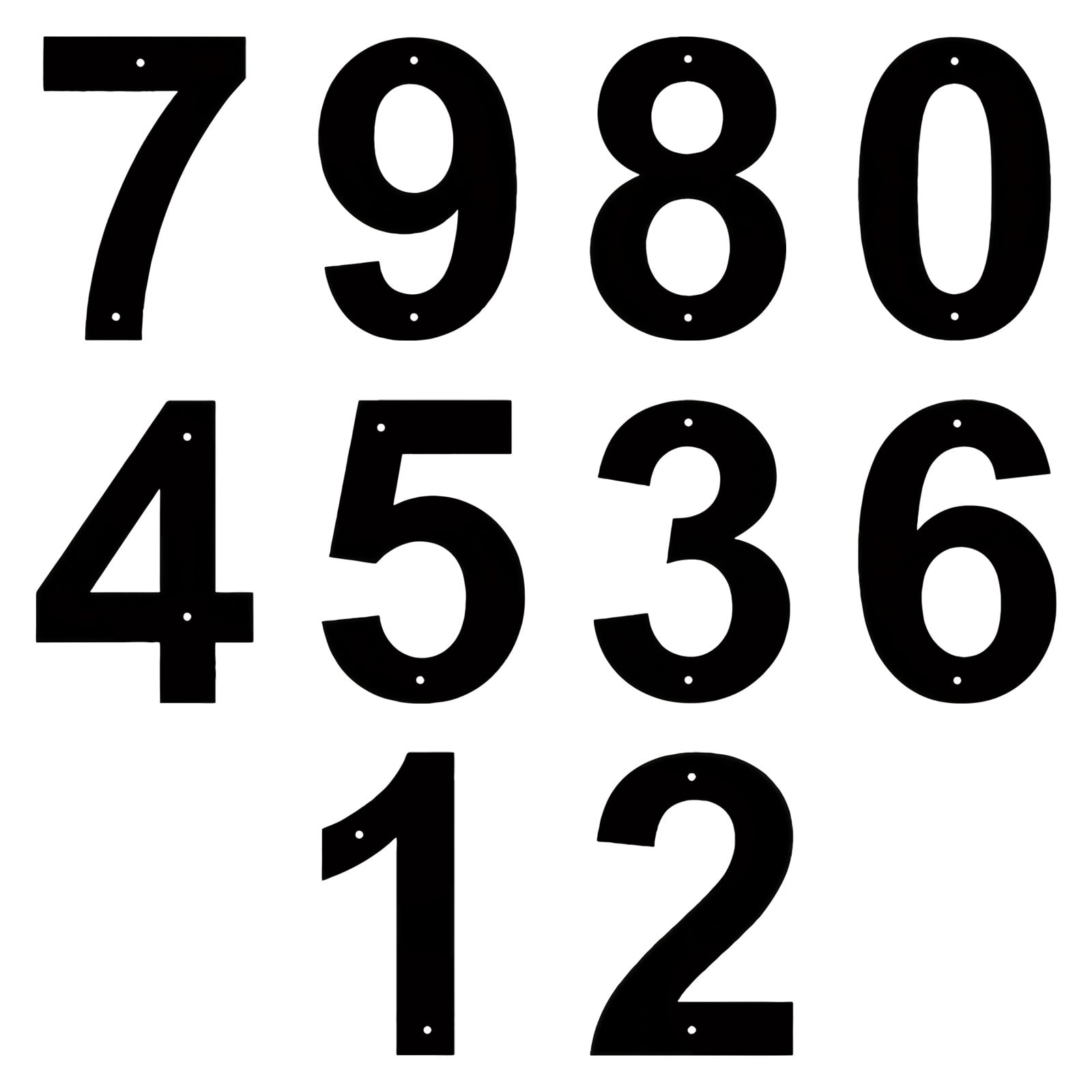 Black Metal House Number 0-9, 7.87-Inch Address Sign, Weatherproof ...
