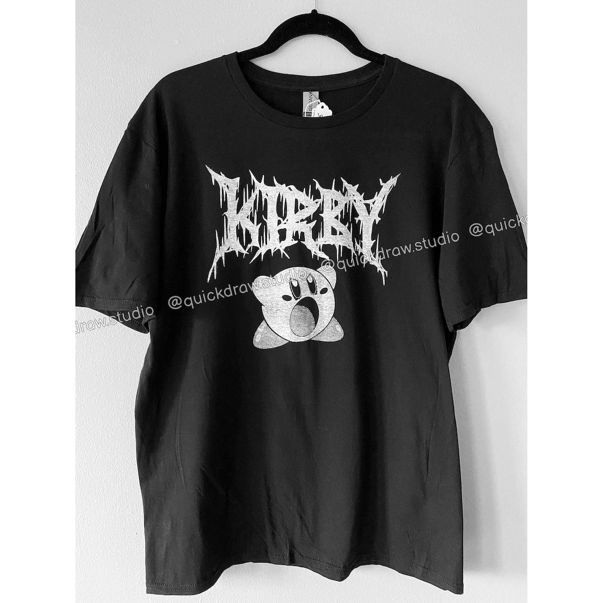 Black Metal Kirby Shirt - Heavy Death Metal Alternative Funny Merch ...