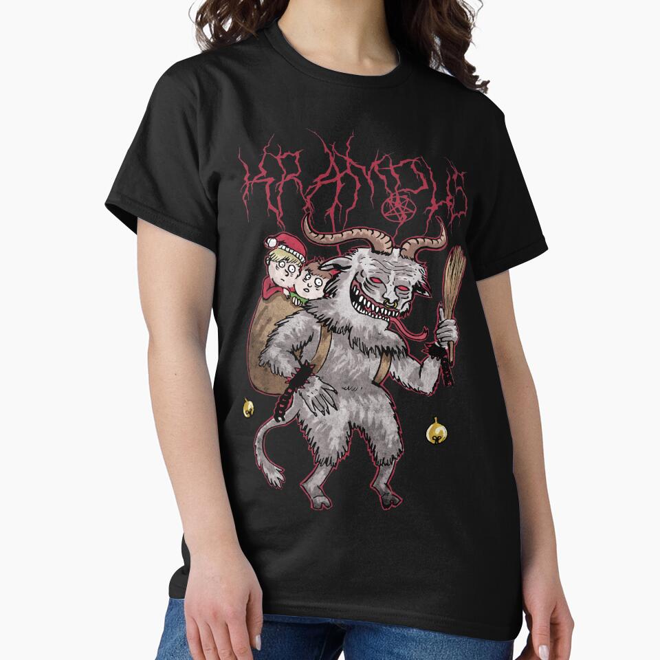 Black Metal Krampus, Creepy Christmas Devil Heavy Metal Holiday Art ...
