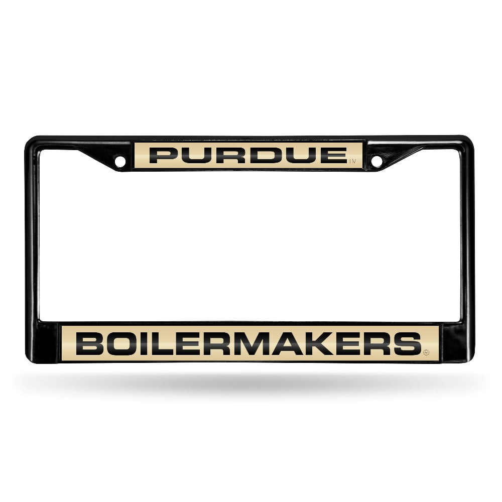 Black Metal Laser Cut License Plate Frame for the Purdue-Boilermaker's ...