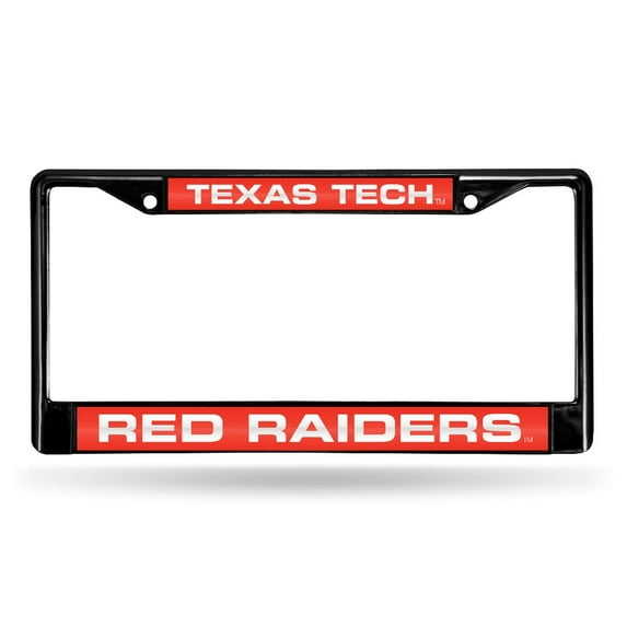 Black Metal Laser Cut License Plate Frame for the Texas-Tech-Raider's ...