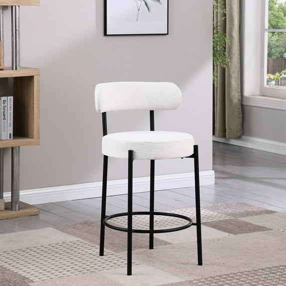 Black Metal Legs, Low Back - Modern and Functional - Pub Setting - Easy ...