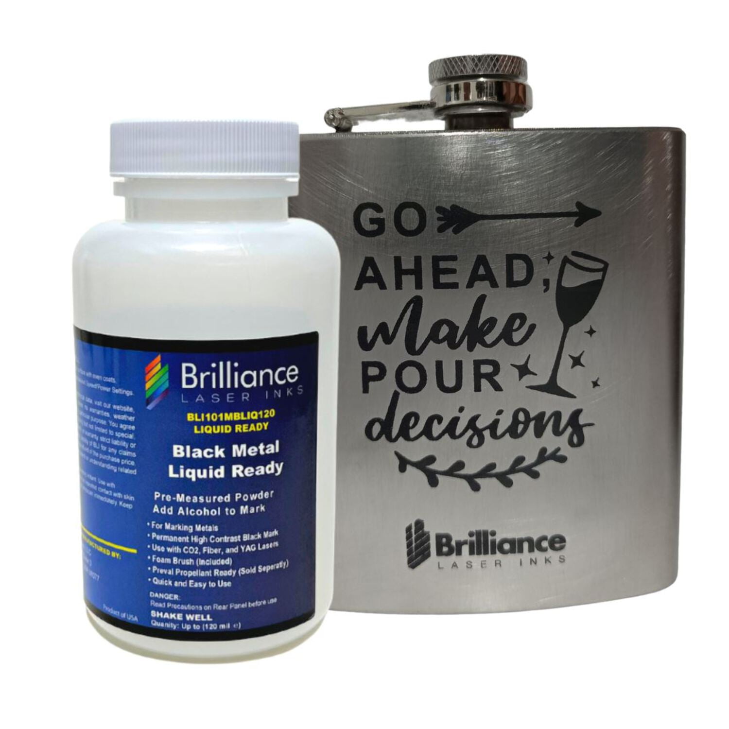 Black Metal Liquid Ready - Laser Marking Powder - Walmart.com