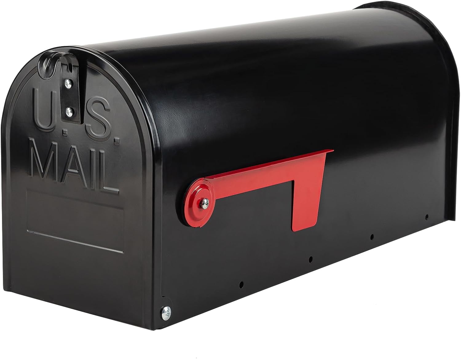 Black Metal Mailboxes for Outside Post Mount, Standard Mail Box ...