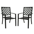 Black Metal Outdoor flower chair (Floral-Back Curved Design ...
