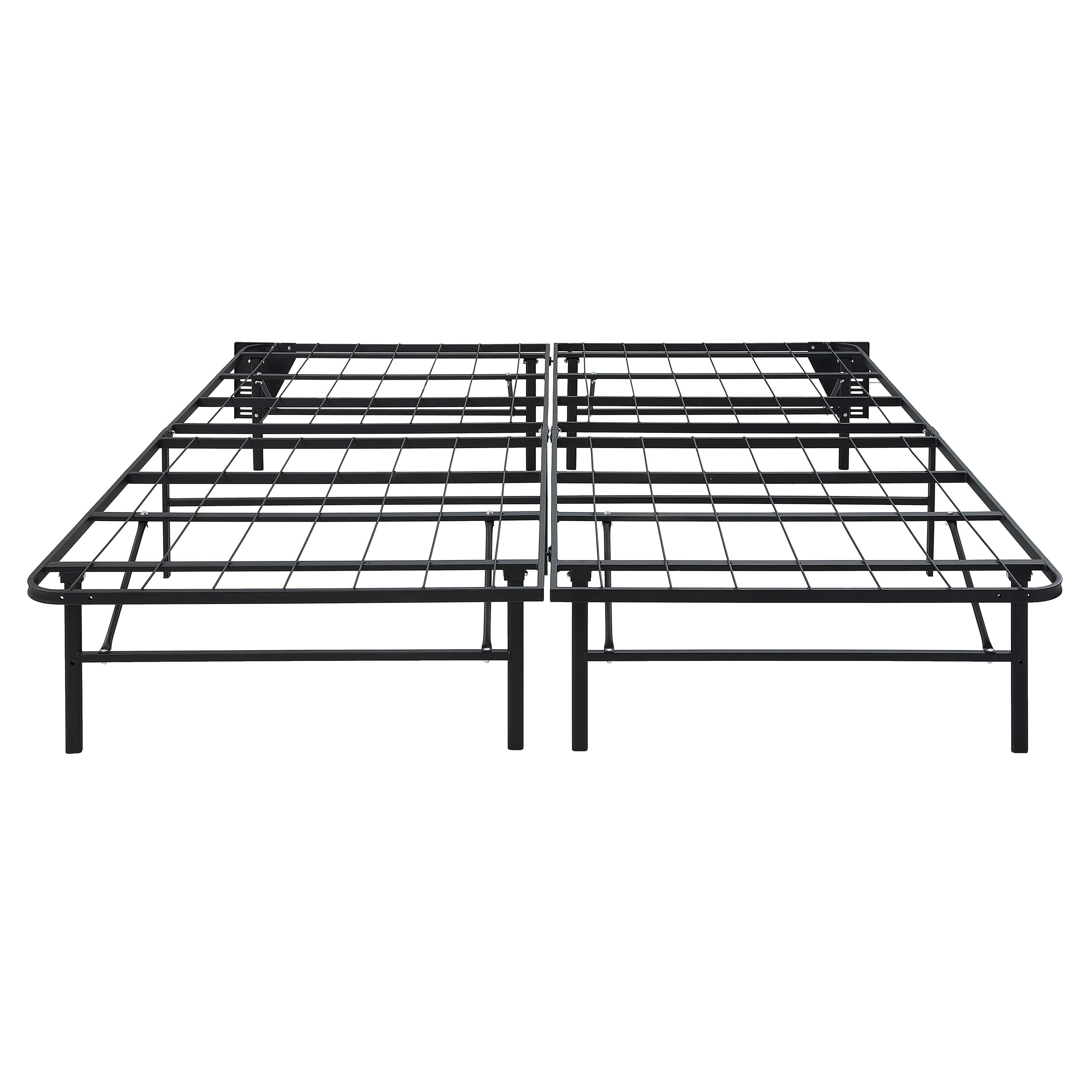 Black Metal Platform Foldable Bed Frame Eastern King Size, Toolless ...