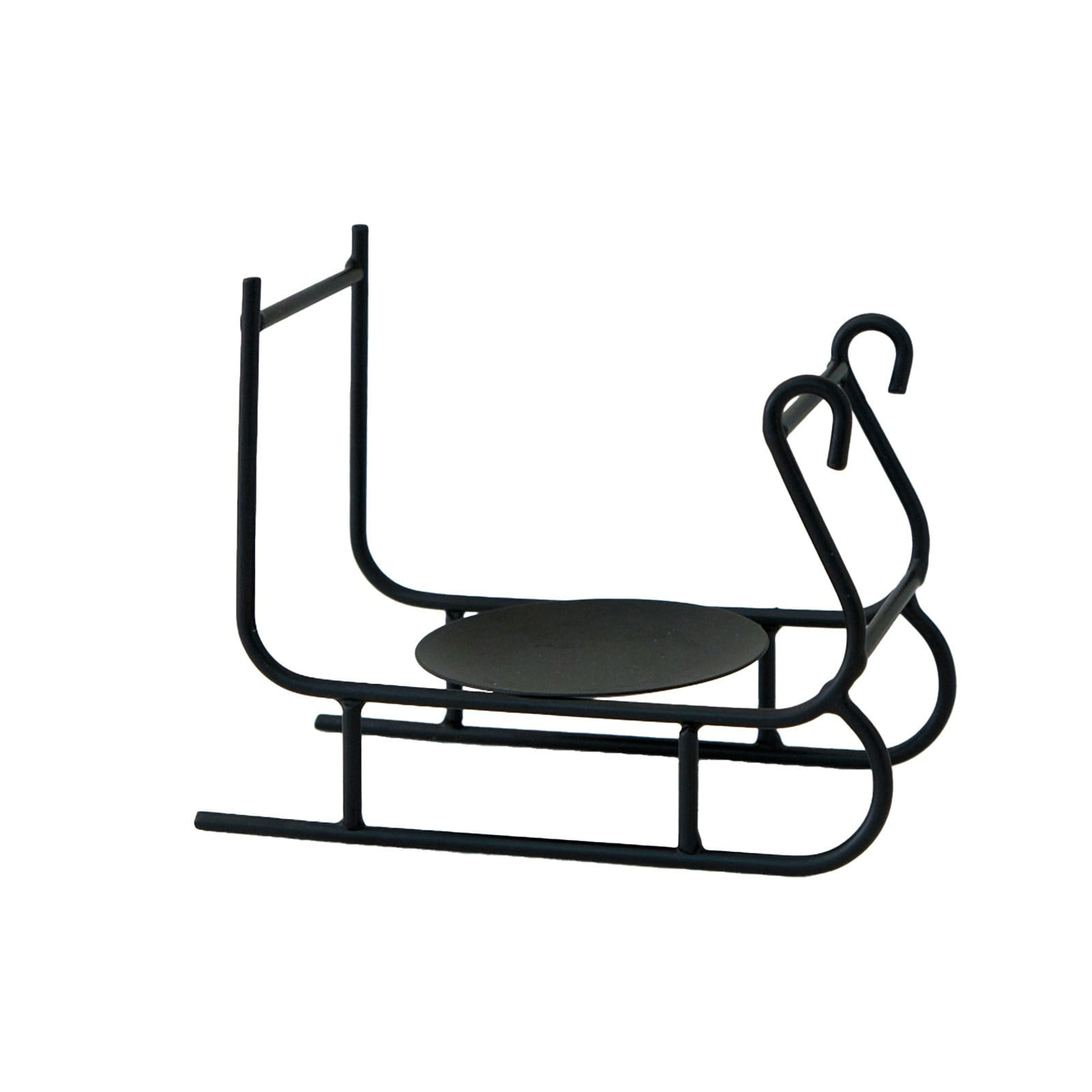 Black Metal Sleigh Candle Stand Iron With High Temperature Coating ...