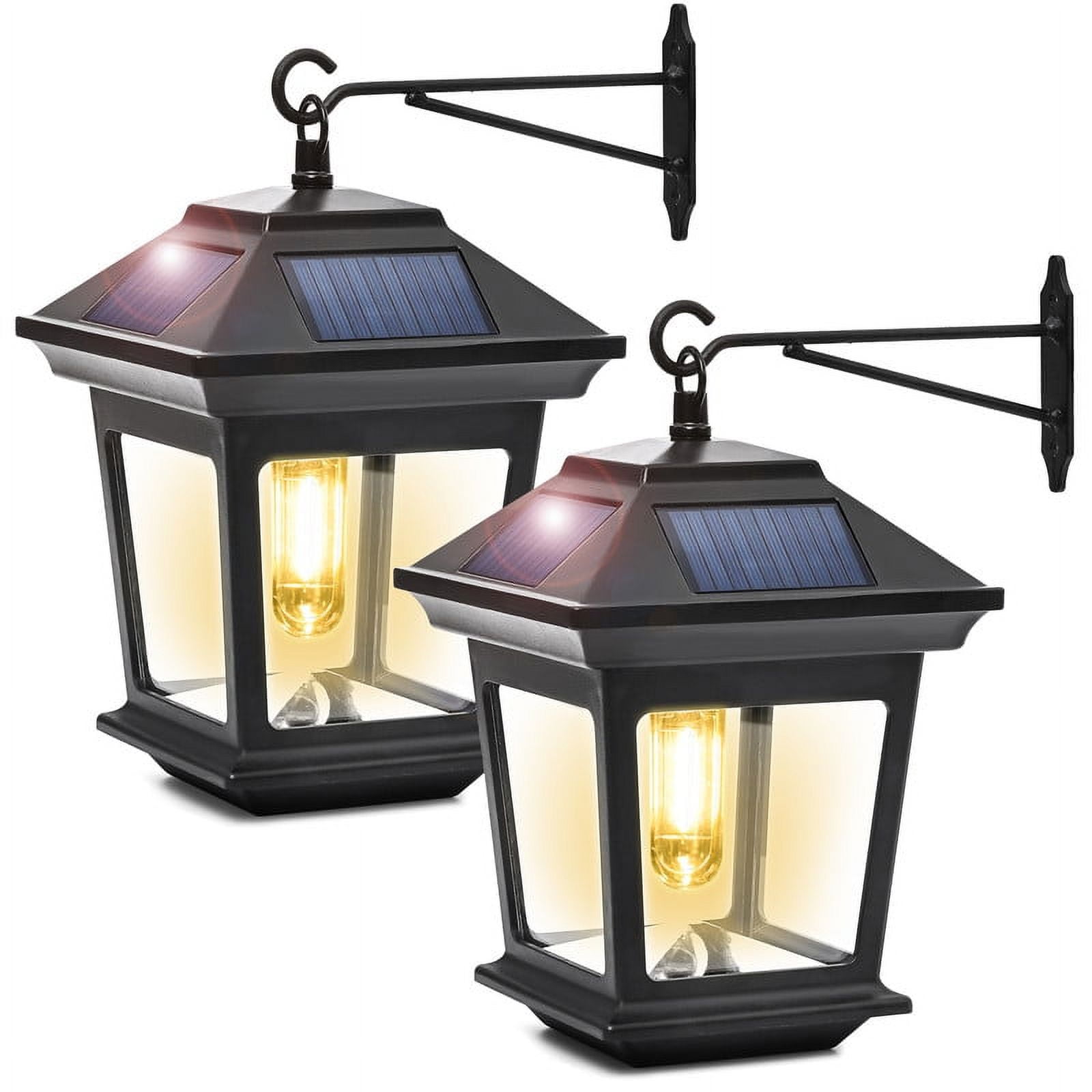Walmart Black Metal Mounted Solar Porch Light for Exterior Outdoor Wall ...