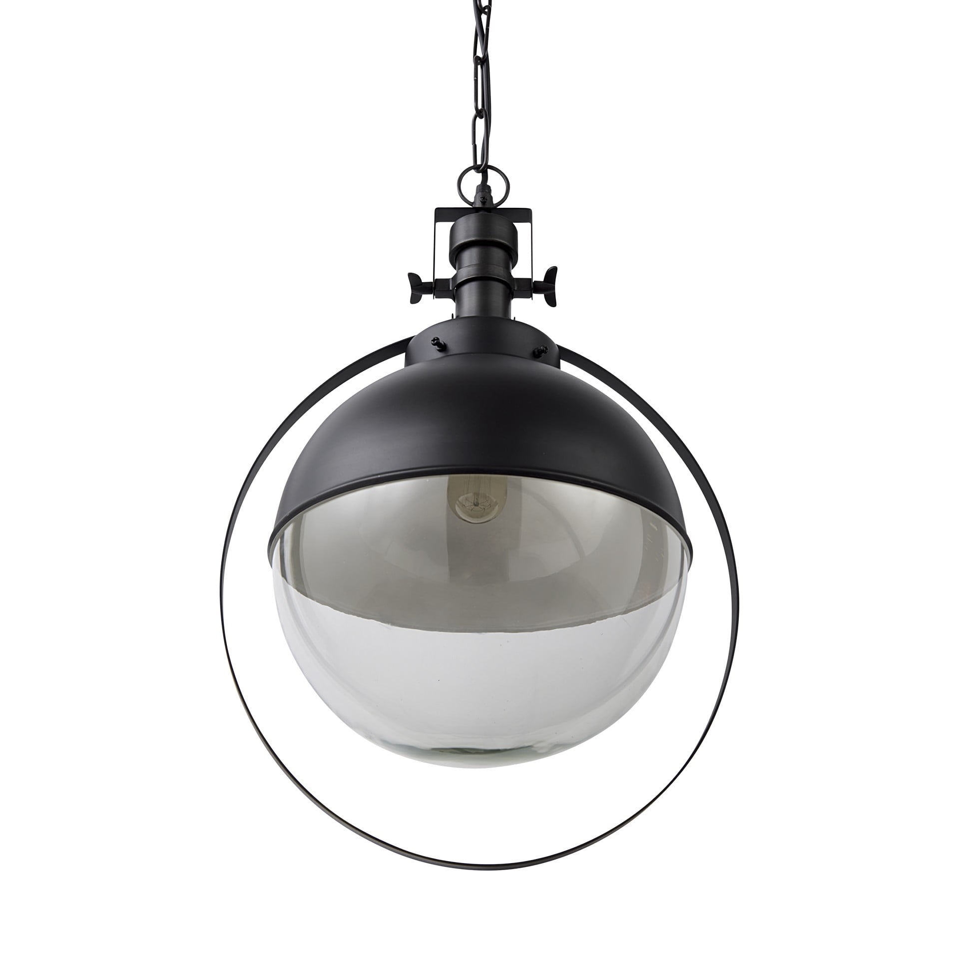 Black Metal Sphere Pendant Hanging Light - Walmart.com