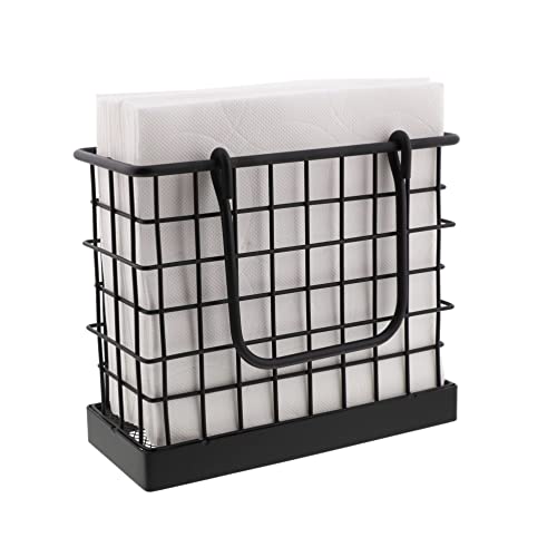 Black Metal Standing Napkin Holder Caddy for Lunch Napkins - Walmart.com