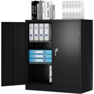 WORKPRO Utility Steel Storage Cabinet, Small Black Industrial Metal ...