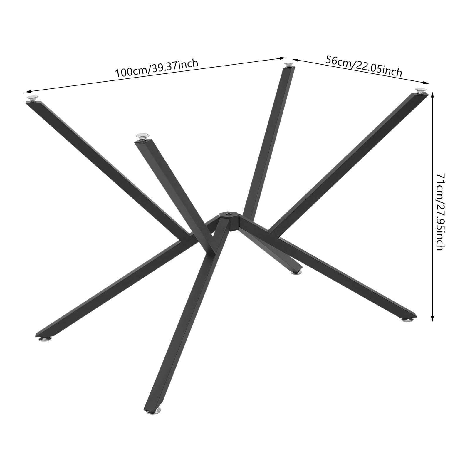 Black Metal Table Legs Table Crossed-leg Modern Dining Table Legs ...
