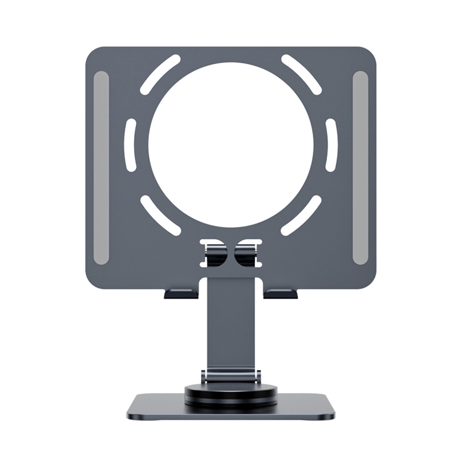 Black All Metal Tablet Stand Hollow Back Panel Heat Dissipation 360 ...