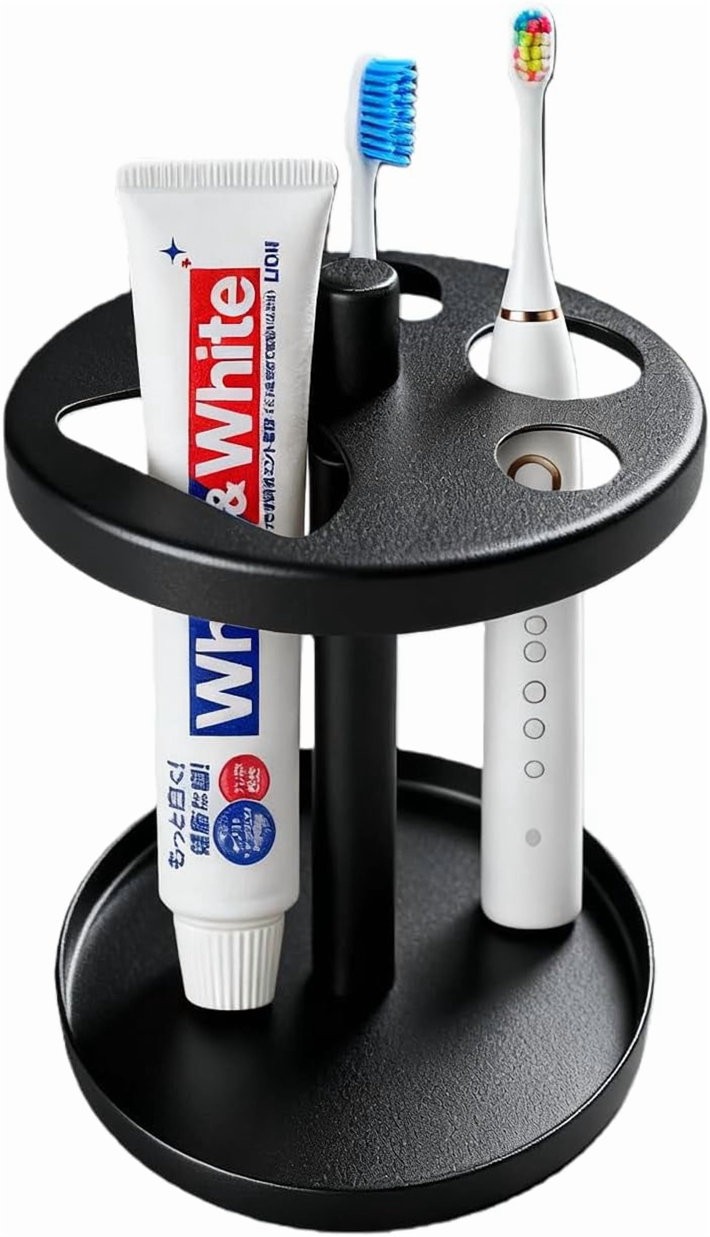 Black Metal Toothbrush Holder Stand for Bathroom, 5 Slots Paw Design ...