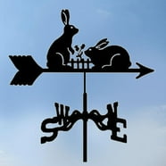 Iron Weather Vane Wind Direction Outdoor Garden Stake Farm Roof Mount ...