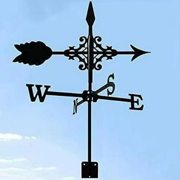 Iron Weather Vane Wind Direction Outdoor Garden Stake Farm Roof Mount ...